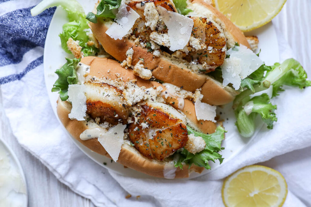 Caesar Salad Scallop Roll | Scallops | Jenny Shea Rawn